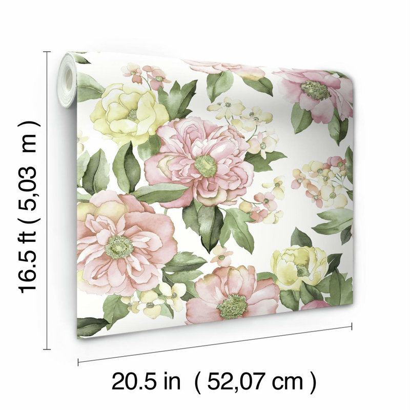 Andover Mills™ Garst Peel & Stick Floral Wallpaper & Reviews | Wayfair Andover Mills™ Garst Peel & Stick Floral Wallpaper & Reviews | Wayfair